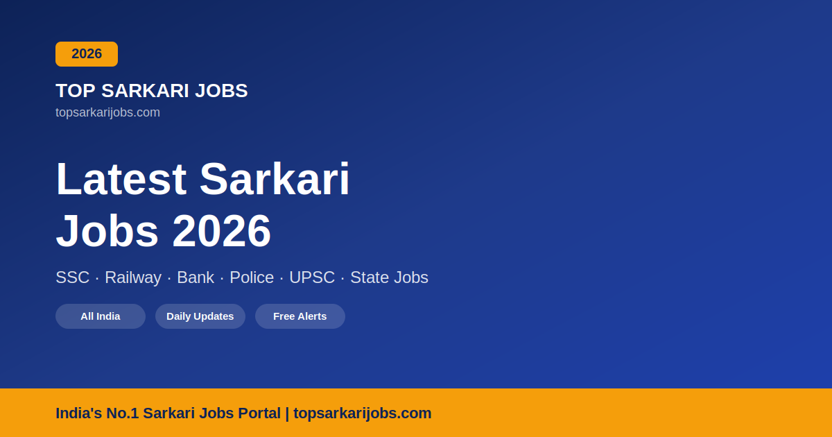 HSSC CET Group D Registration Form 2026 | Top Sarkari Jobs